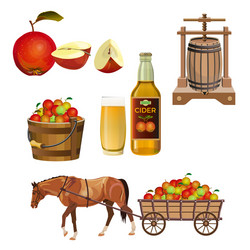 Apple cider background Royalty Free Vector Image