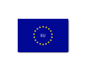 Europe union sign flag with ce mark eu Royalty Free Vector