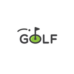 Golf time logo Royalty Free Vector Image - VectorStock