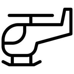 Helicopter flying with rotary wings Royalty Free Vector