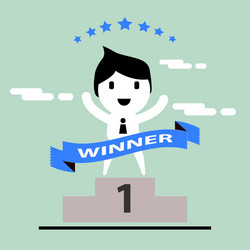 Cartoon winners podium Royalty Free Vector Image