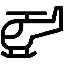 Helicopter flying with rotary wings Royalty Free Vector