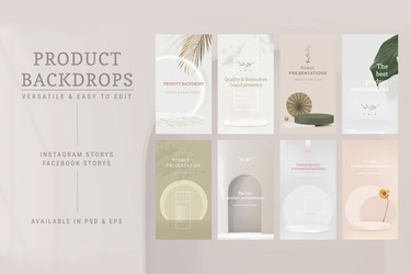 Simple product 3d background set Royalty Free Vector Image