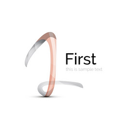Number one first logo Royalty Free Vector Image