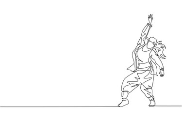 One single line drawing of young modern street Vector Image
