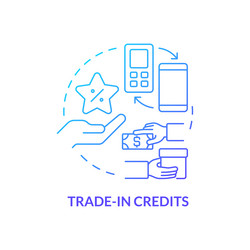 Trade in credits light blue concept icon Vector Image