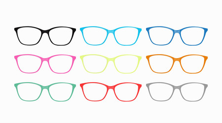 Different color glasses frames Royalty Free Vector Image