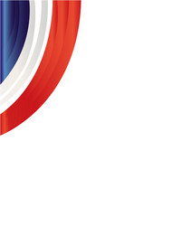 French flag corner banner frame Royalty Free Vector Image