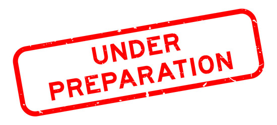 Grunge black under preparation word square rubber Vector Image