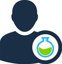 Teamwork colored lab science logo Royalty Free Vector Image