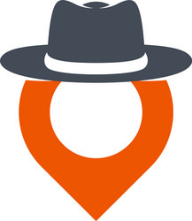 Point hat logo design creative Royalty Free Vector Image