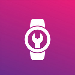 Watch repair icon logo Royalty Free Vector Image