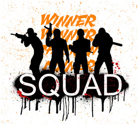 Pubg silhouette pan playerunknowns battlegrounds Vector Image