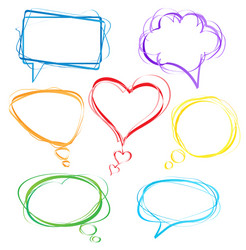 Colorful speech bubble frames Royalty Free Vector Image