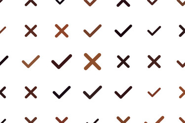 Decorative and hand drawn tick or cross mark Vector Image