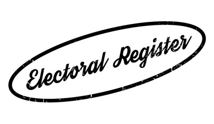 Electoral register rubber stamp Royalty Free Vector Image