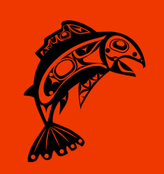 Native salmon Royalty Free Vector Image - VectorStock