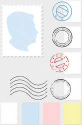 Stamp mail Royalty Free Vector Image - VectorStock