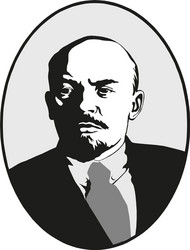 Lenin portrait vladimir symbol world Royalty Free Vector