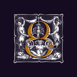 0 logo witchcraft number zero sign gothic Vector Image