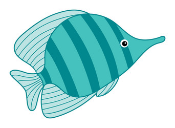 Cute cartoon baby fish Royalty Free Vector Image