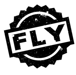 Fly rubber stamp Royalty Free Vector Image - VectorStock