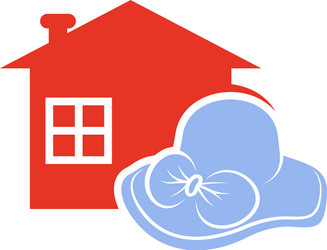 House hat logo design creative Royalty Free Vector Image