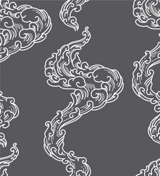 Chinese clouds smoke seamless pattern Royalty Free Vector