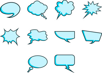 Word bubble icon set Royalty Free Vector Image