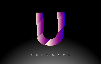 Creative blue letters ju j u logo with leading Vector Image