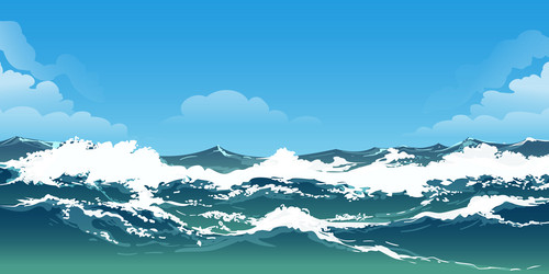 Cartoon Ocean Waves Vector Images (over 31,000)