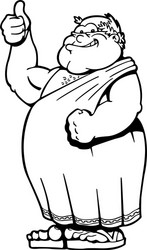 Drawing of a roman emperor Royalty Free Vector Image