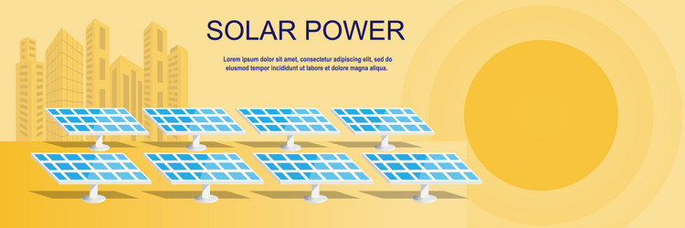 Solar panels banner Royalty Free Vector Image - VectorStock