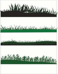 Grass lawn and white brick wall Royalty Free Vector Image