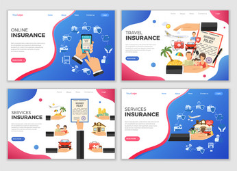 Insurance services infographics Royalty Free Vector Image