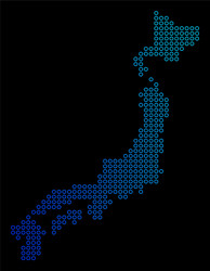 Japan Pixel Map Vector Images (over 140)