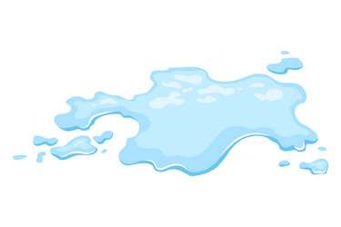 Water spill puddle blue liquid various shape Vector Image