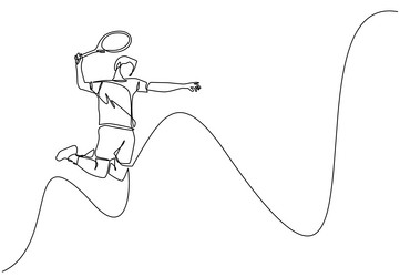 Single one line drawing disabled sportsman Vector Image