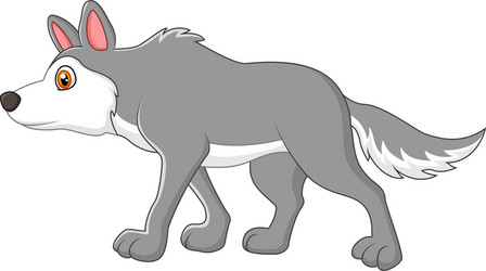 Cartoon wolf Royalty Free Vector Image - VectorStock