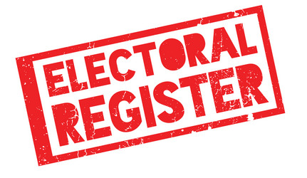 Electoral register rubber stamp Royalty Free Vector Image