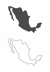 Hand drawn stylized map of mexico cities travel Vector Image