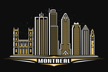 Montreal city Royalty Free Vector Image - VectorStock