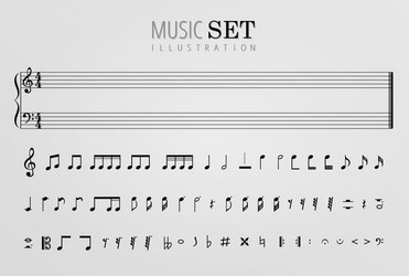 Music notes Royalty Free Vector Image - VectorStock