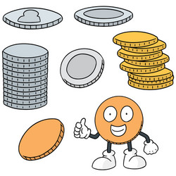 Set of money cartoon Royalty Free Vector Image