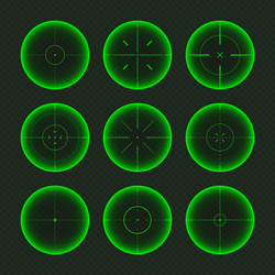 Various weapon sights sniper rifle optical scopes Vector Image