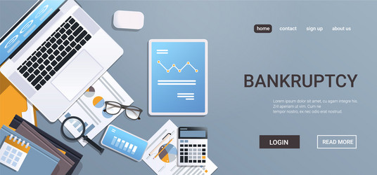 Downward charts graphs diagrams economic arrow Vector Image