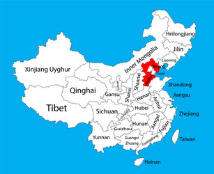 Hainan province map china Royalty Free Vector Image