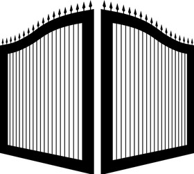 Open gate logo Royalty Free Vector Image - VectorStock