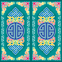 Mongolian folk art seamless pattern Royalty Free Vector