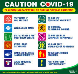 Public park rules poster or health practice Vector Image